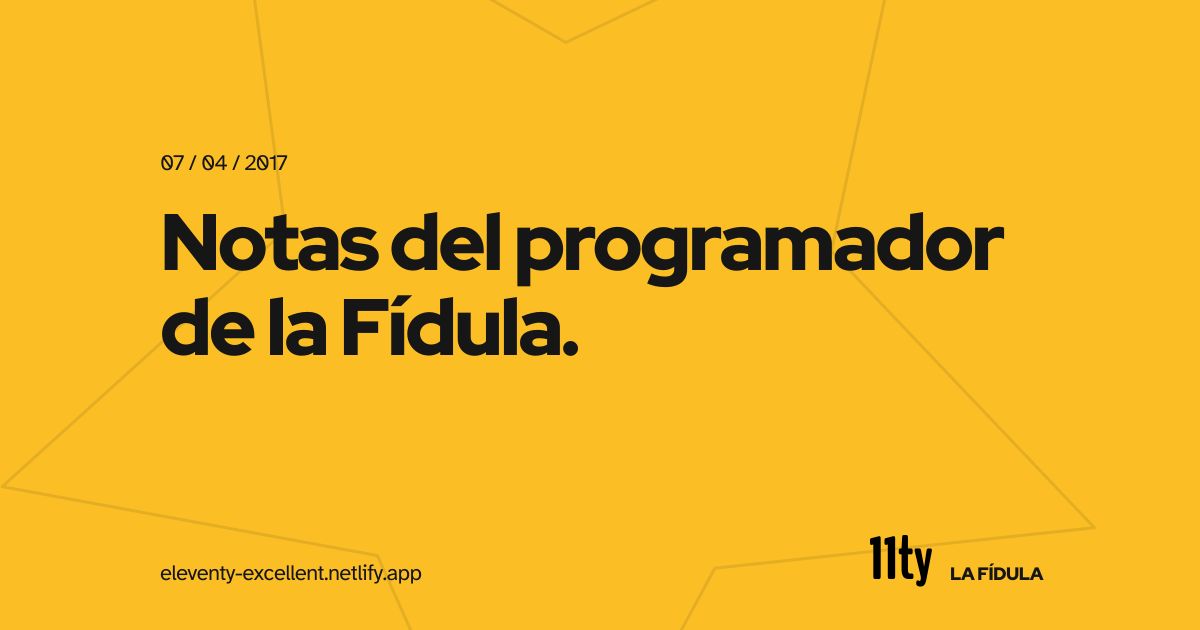 Notas del programador de la Fídula.